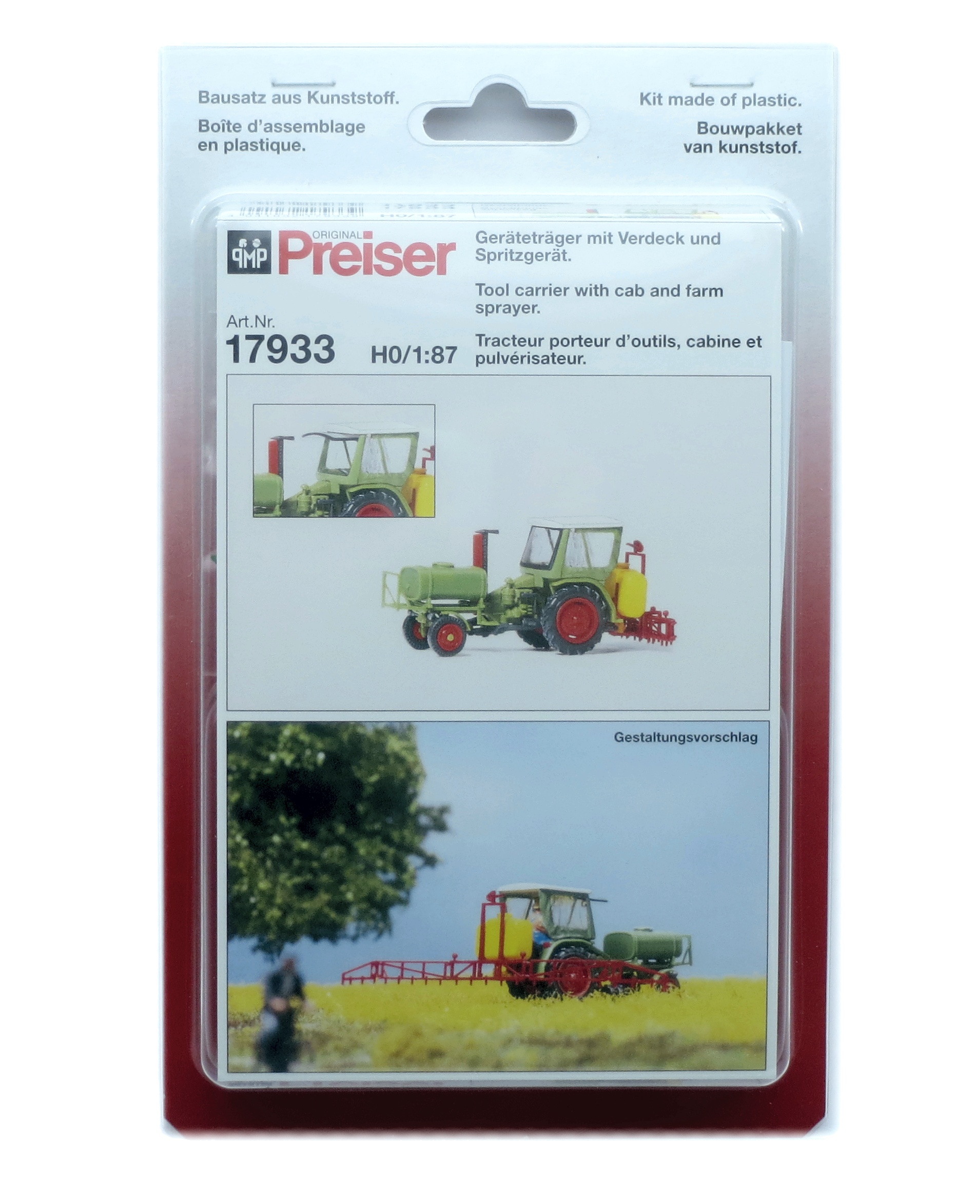 Preiser 17933 Geräteträger mit Verdeck Spur H0 1:87 | Modelle Alles Gute