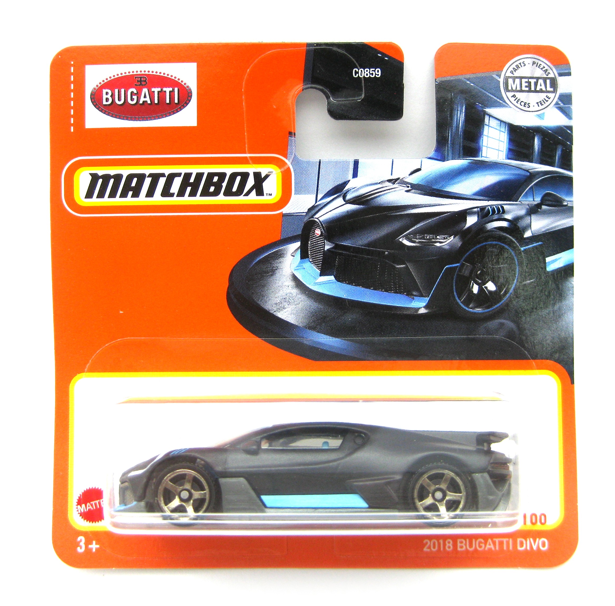 Matchbox 2018 Bugatti Divo mattschwarz 1:64 | Modelle Alles Gute