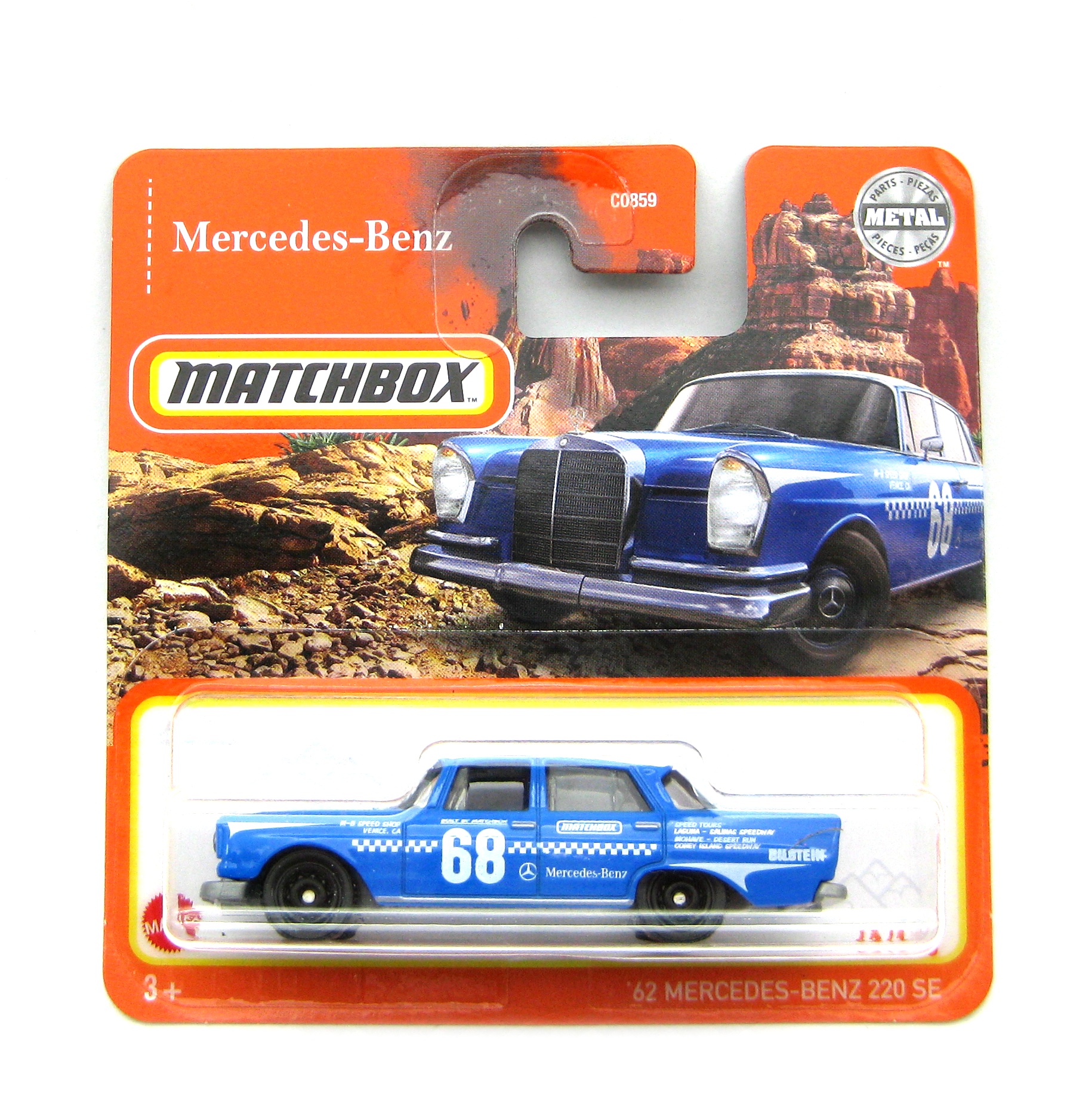 Matchbox Mercedes 220 SE 1962 blau 1:64 | Modelle Alles Gute