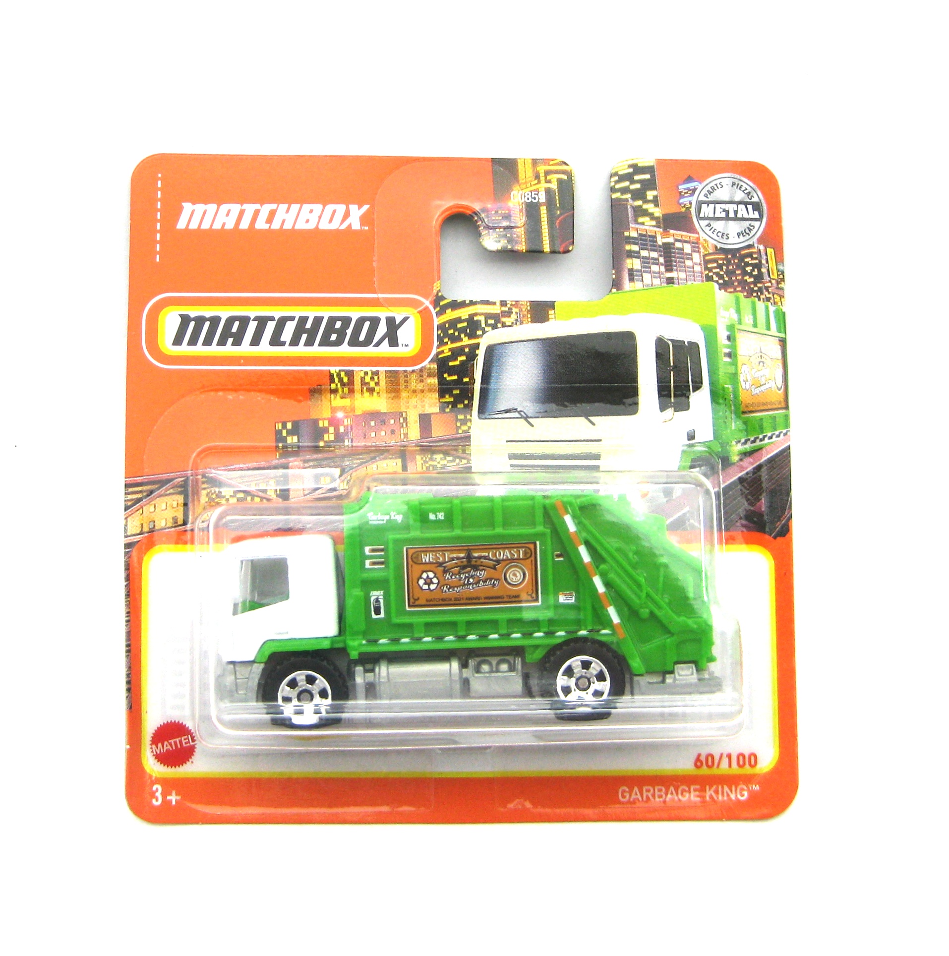 Matchbox Garbage King grün weiß 1:64 | Modelle Alles Gute