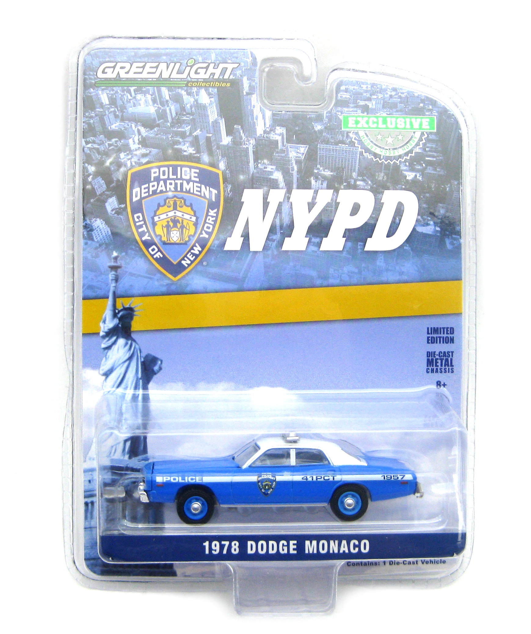 Greenlight Dodge Monaco NYPD 1978 blau 1:64 | Modelle Alles Gute