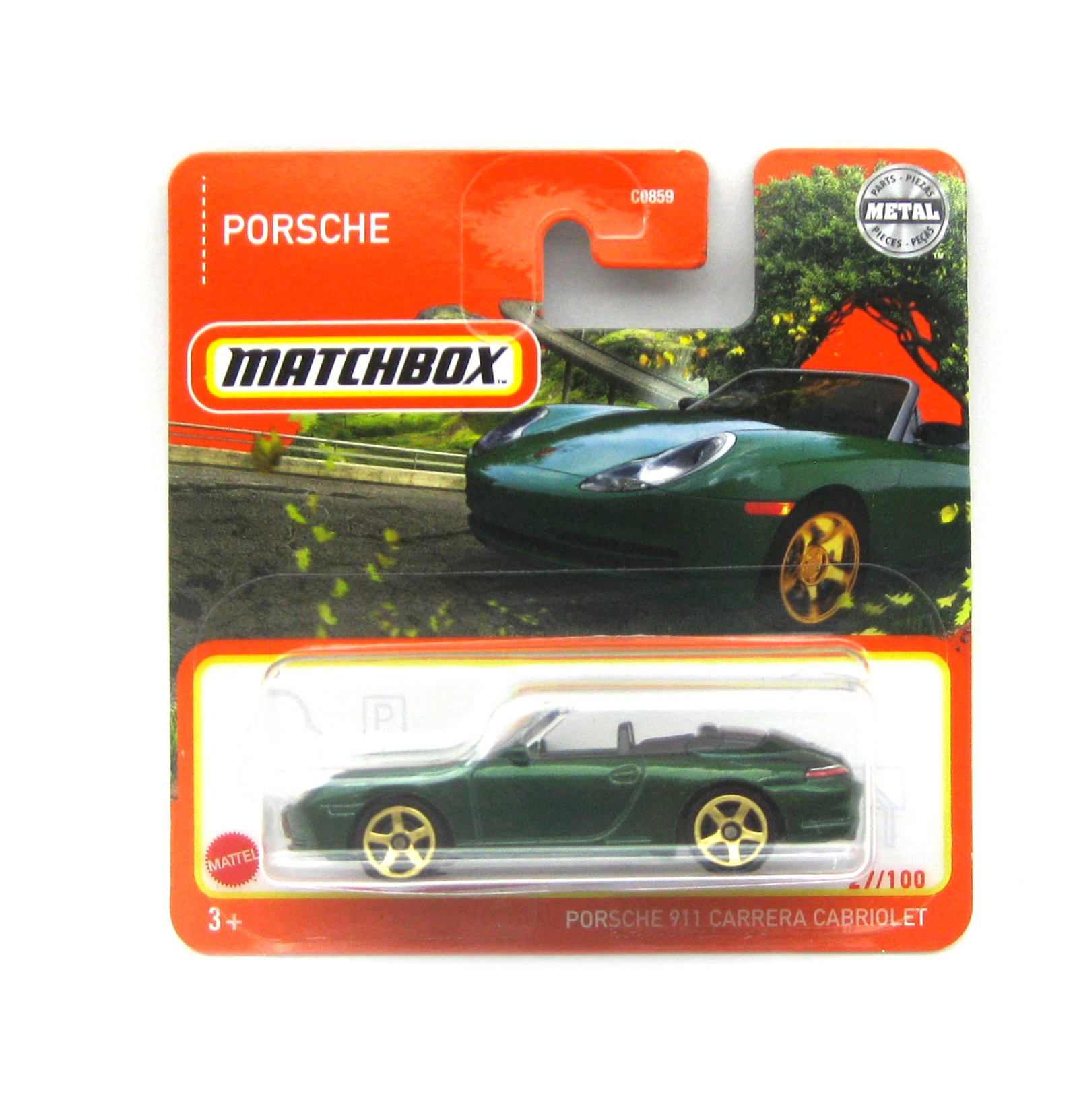Matchbox Porsche 911 Carrera Cabriolet grün 1:64 | Modelle Alles Gute