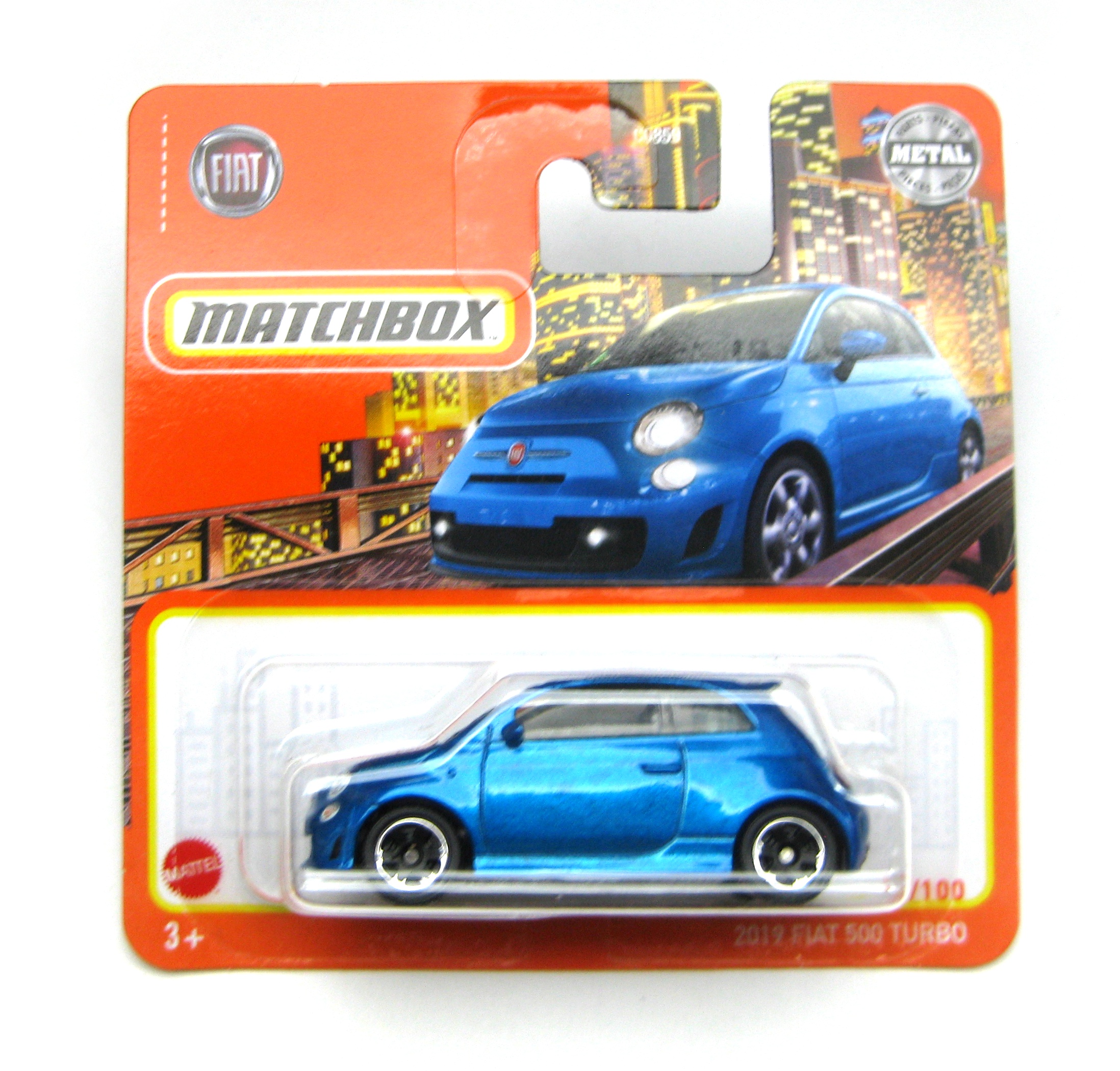 Matchbox Fiat 500 Turbo 11/100 2019 blau 1:64 | Modelle Alles Gute