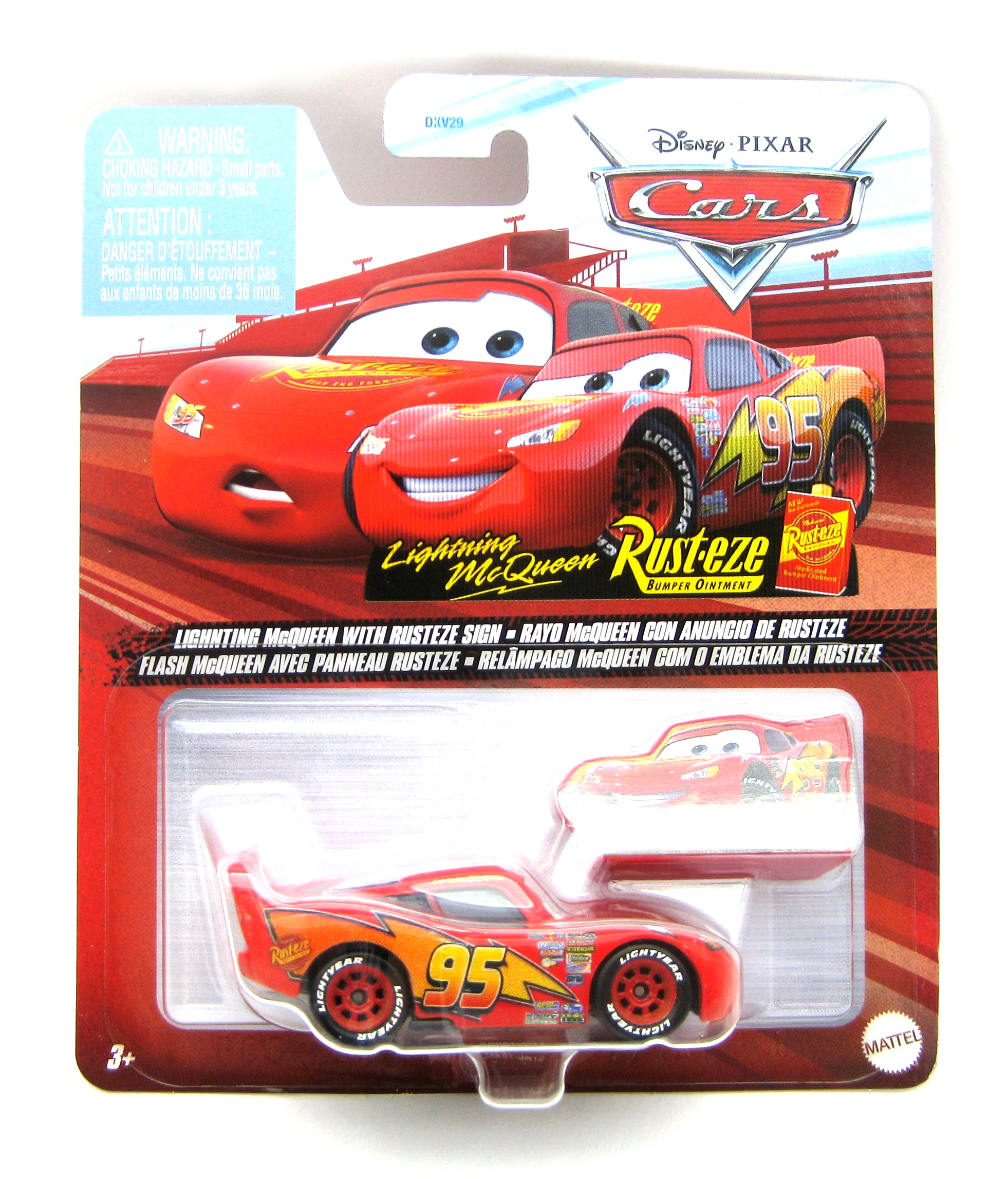 Mattel Disney Cars Lightning McQueen with Rusteze Sign rot 1:55 ...