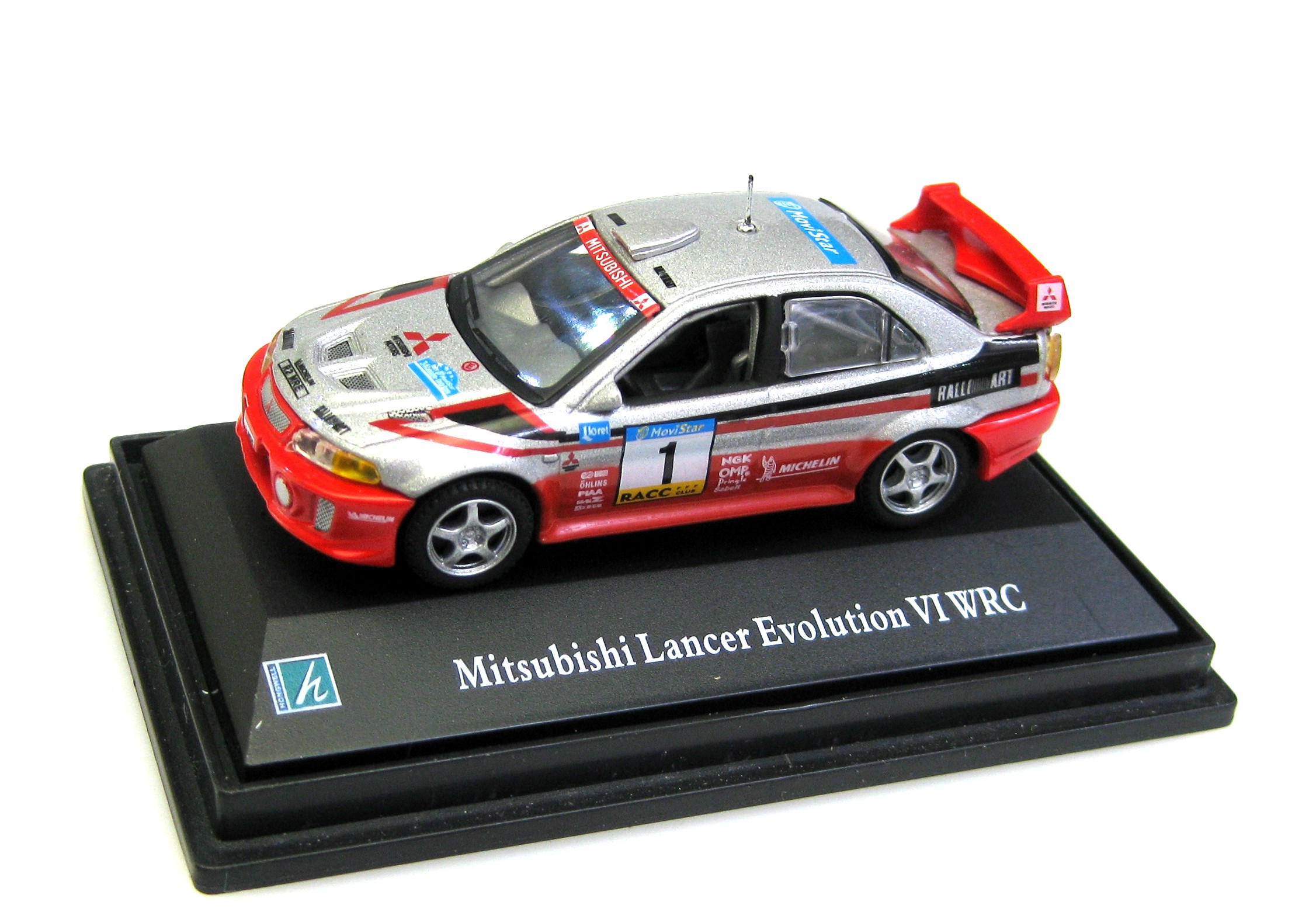 Mitsubishi Lancer Evolution V1 WRC silber-rot #1 Cararama 1:72 ...
