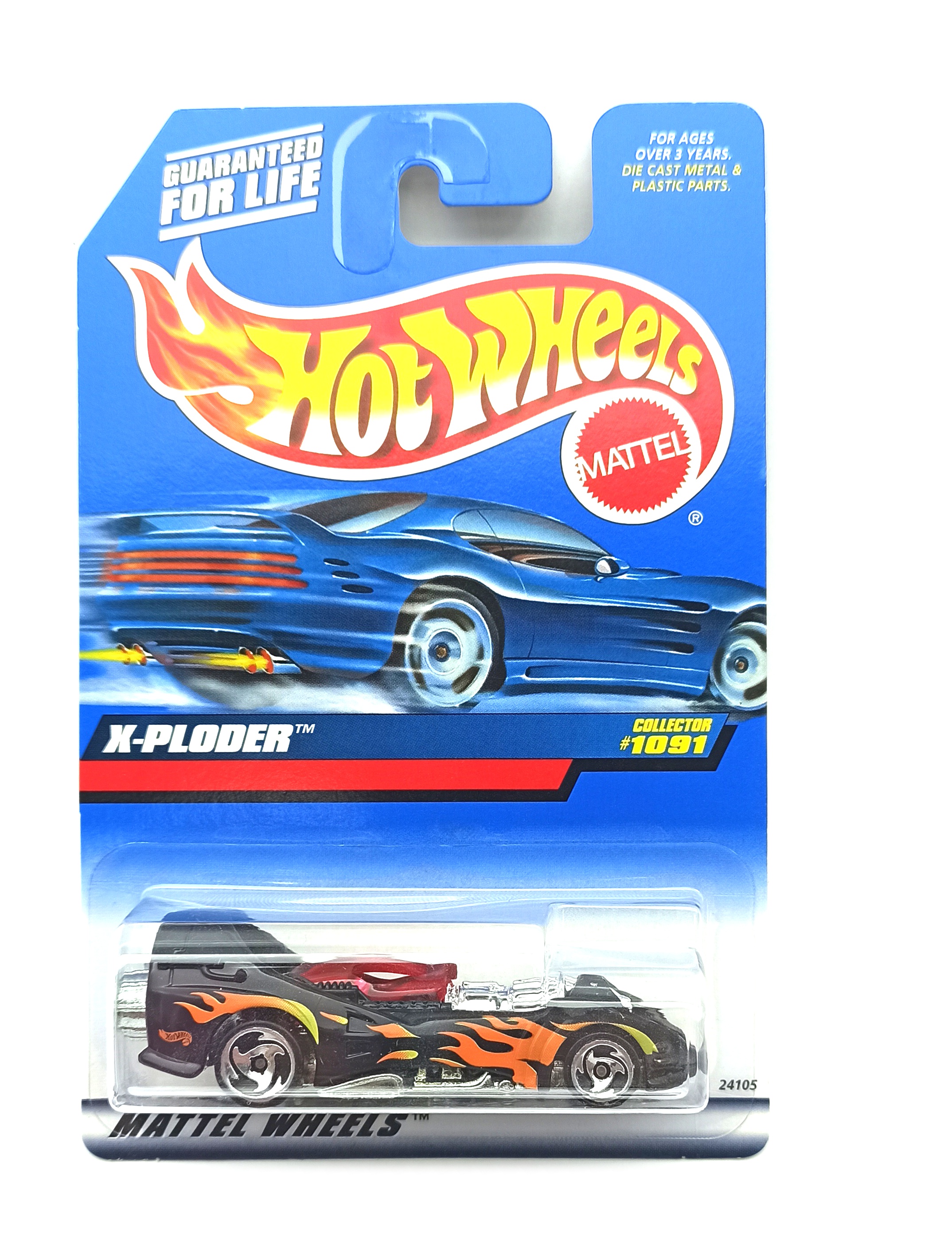 Hot Wheels 1999 Black With Flames X Ploder Race Car #1091 1:64 | Modelle Alles Gute