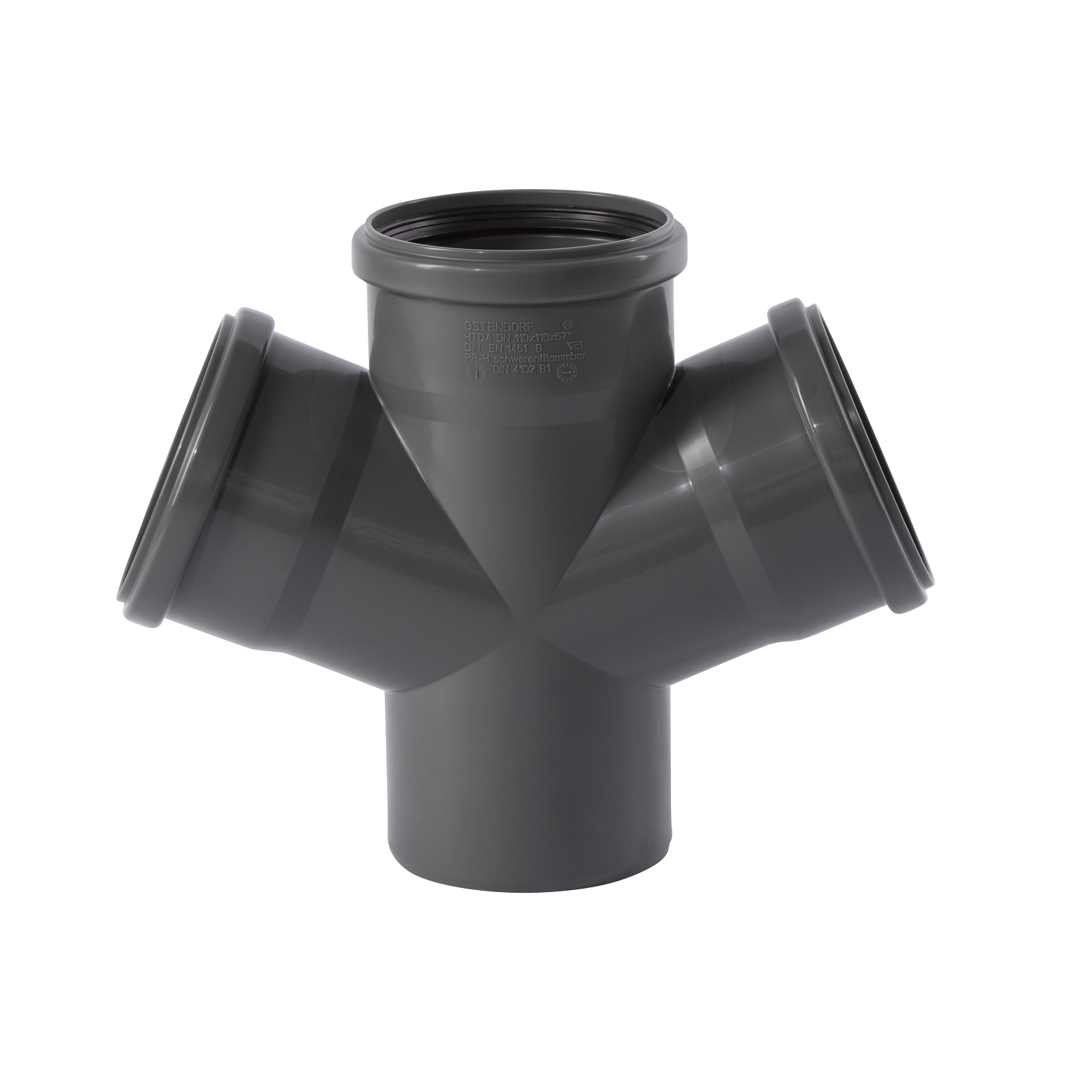 Ostendorf HT-Safe Rohr DN40 bis DN110 Rohre Abzweig Abwasserrohr Abflussrohr | eBay.de