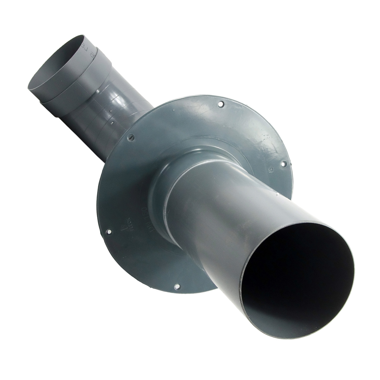 Stabilo Sanitär Flachdach Schwanenhals mit Flansch aus Hart-PVC DN100 ...