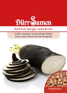 Rettich Runder schwarzer | Rettichsamen von Dürr Samen | Samenhaus ...
