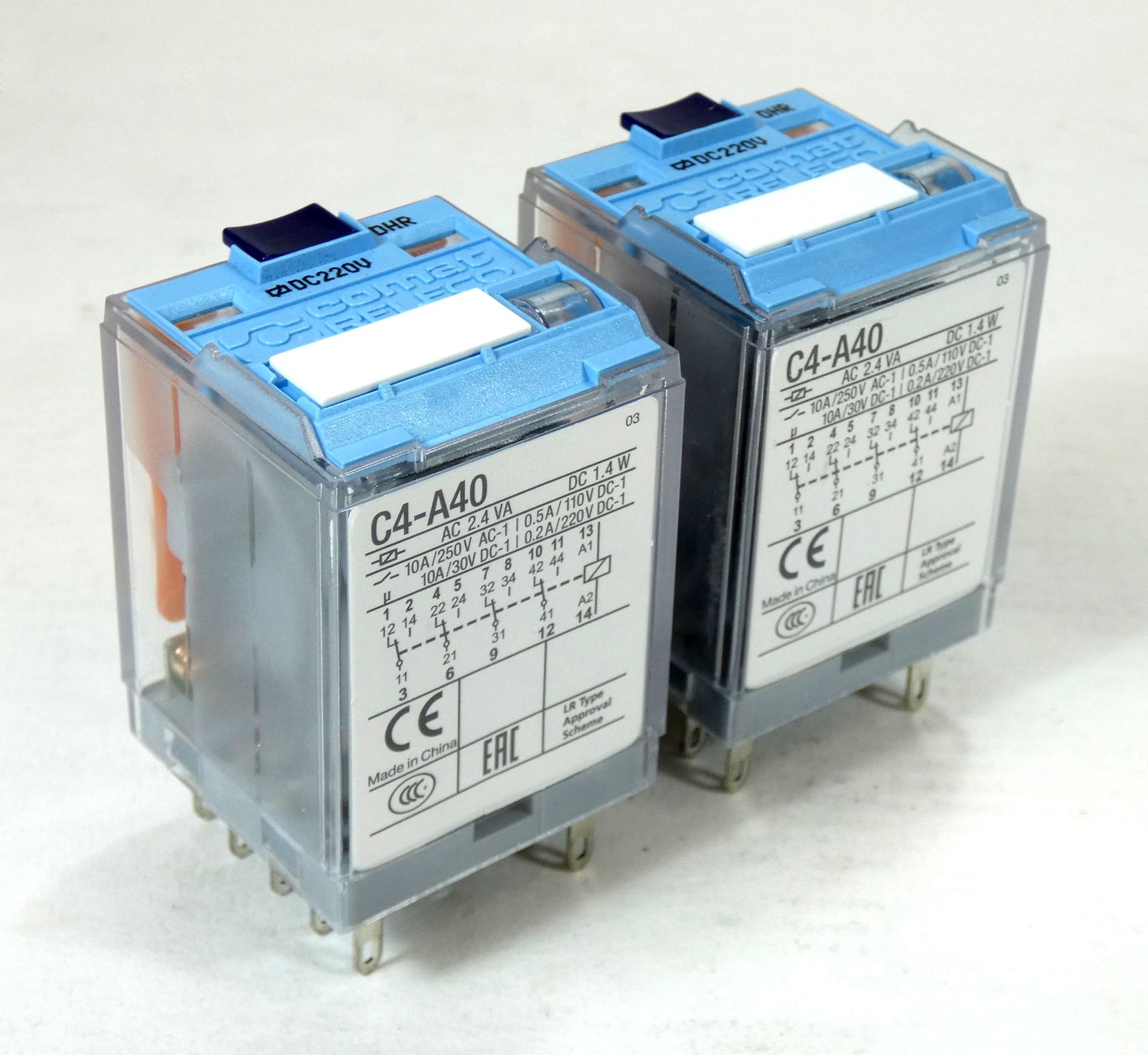 2x Comat Releco C4-A40 220VDC Relais -unused- | Maaslos-Guenstig.de