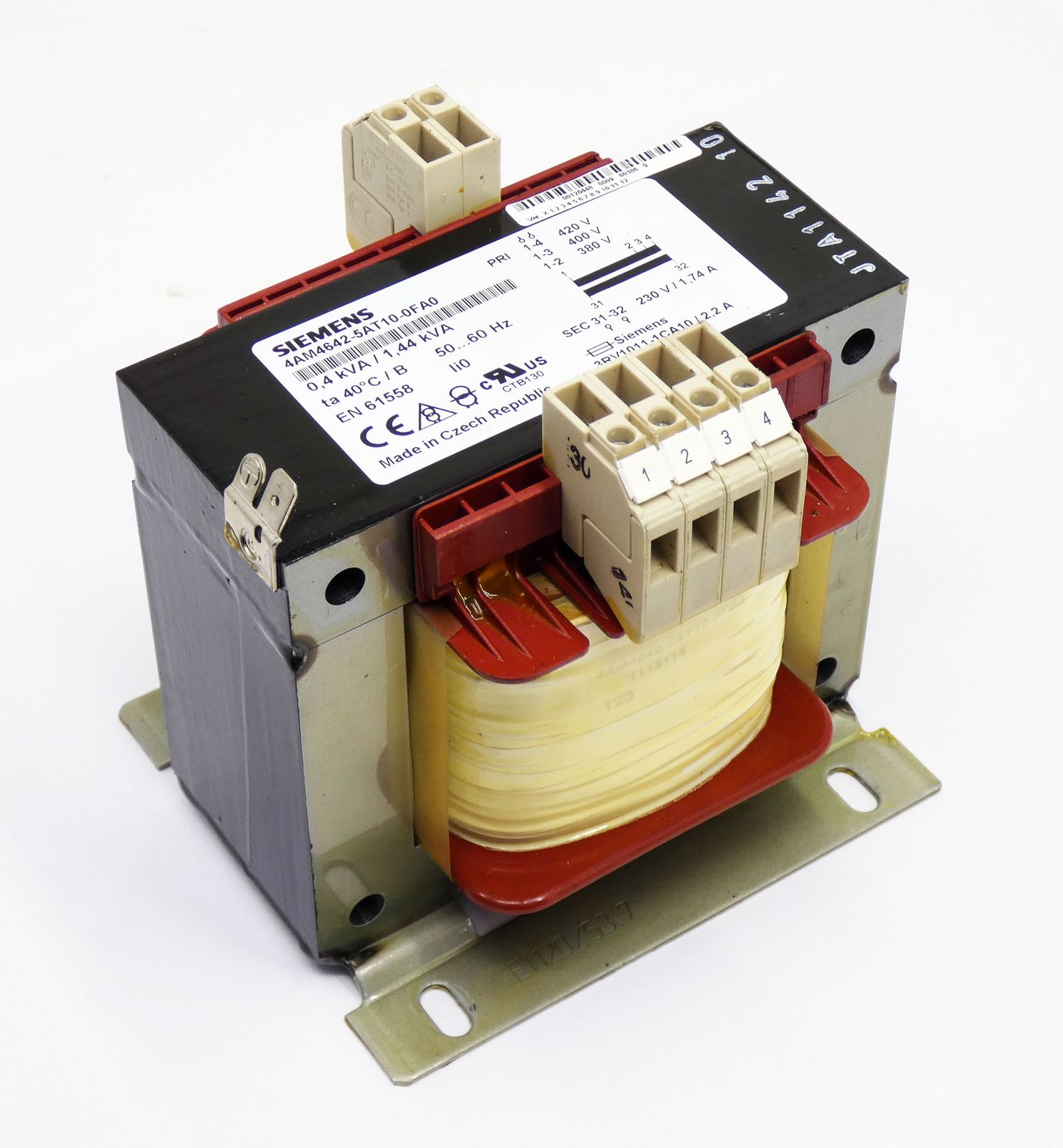 Siemens 4AM4642-5AT10-0FA0 0,4kVA / 1,44kVA Transformator -used ...