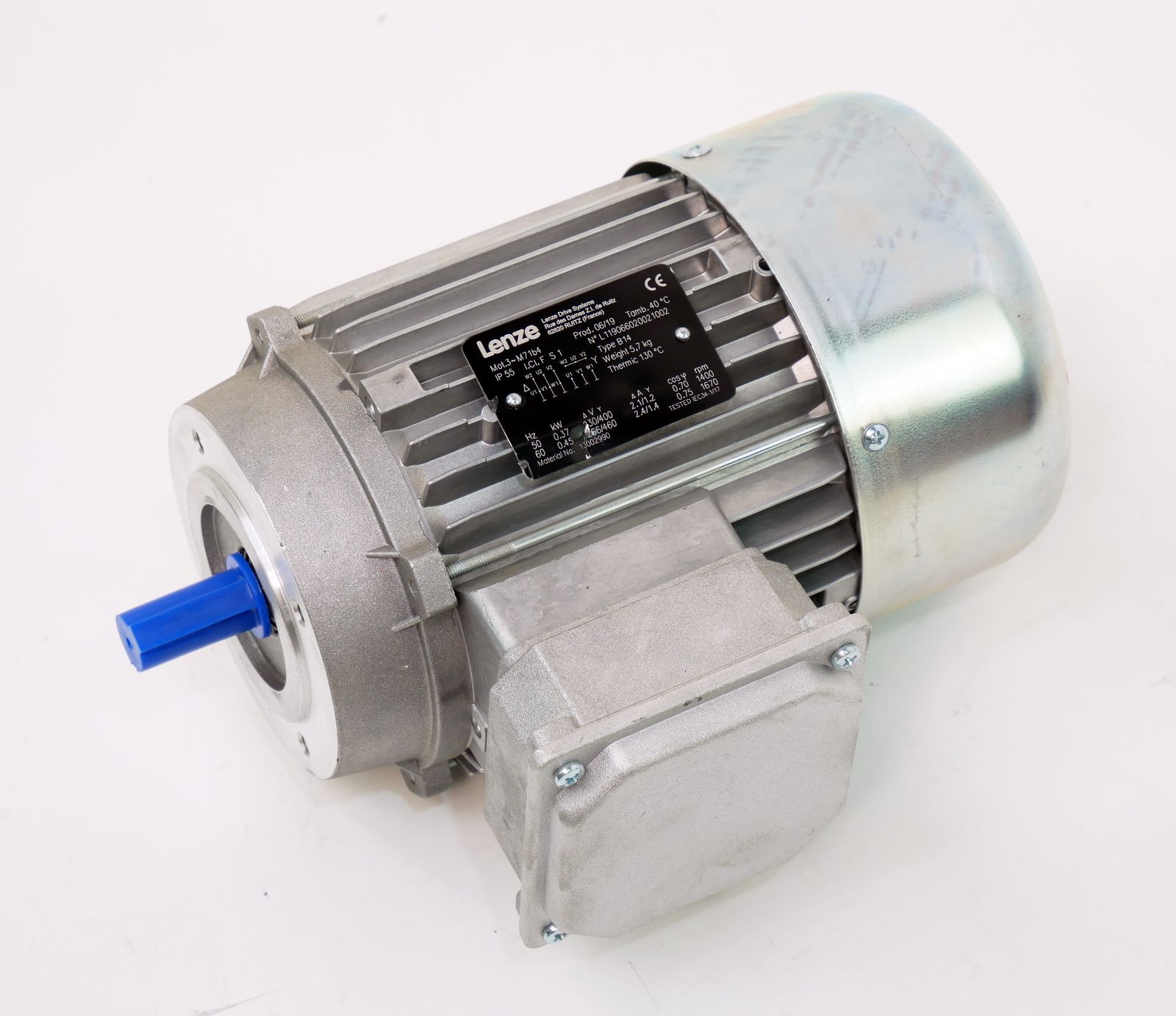 Lenze M71b4 Elektromotor 0,37kW 1400rpm 230/400V 2,1/1,2A -unused ...