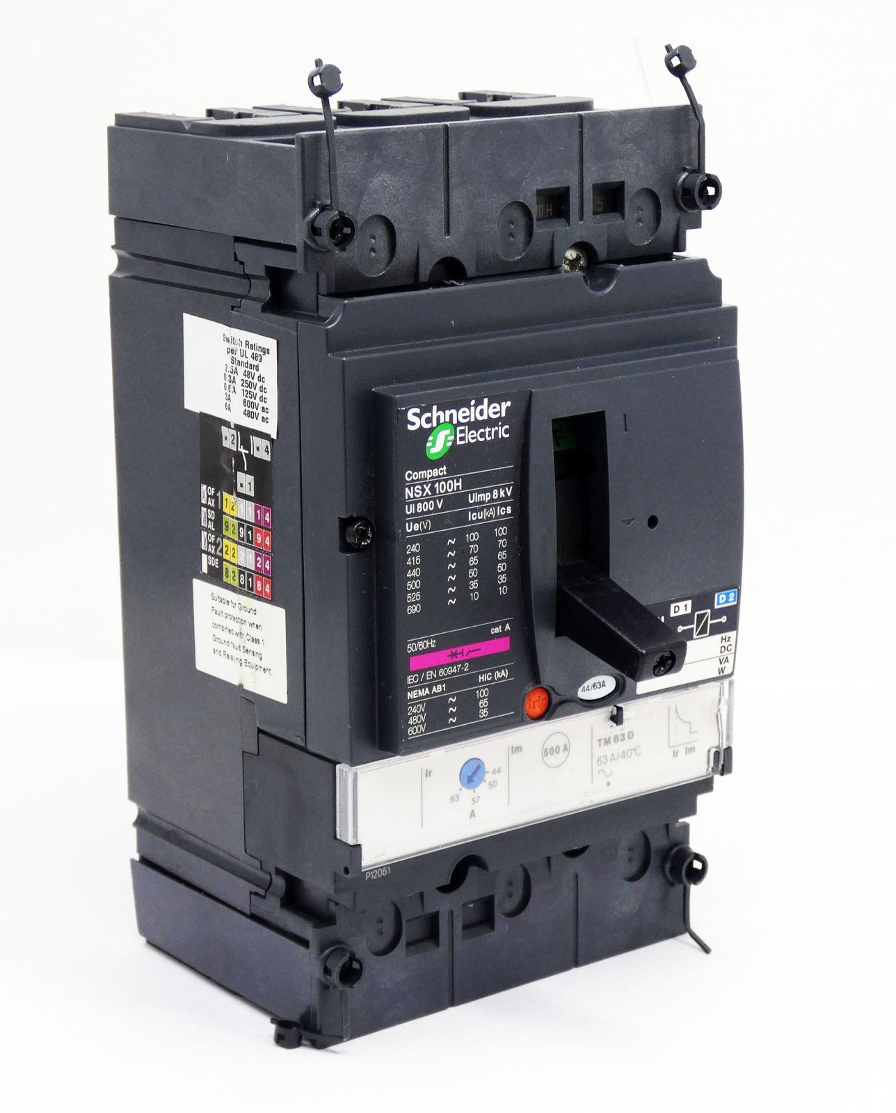 Schneider Electric NSX 100H NSX 100-160-250 F/N/H/NA 44/63A + TM63D ...