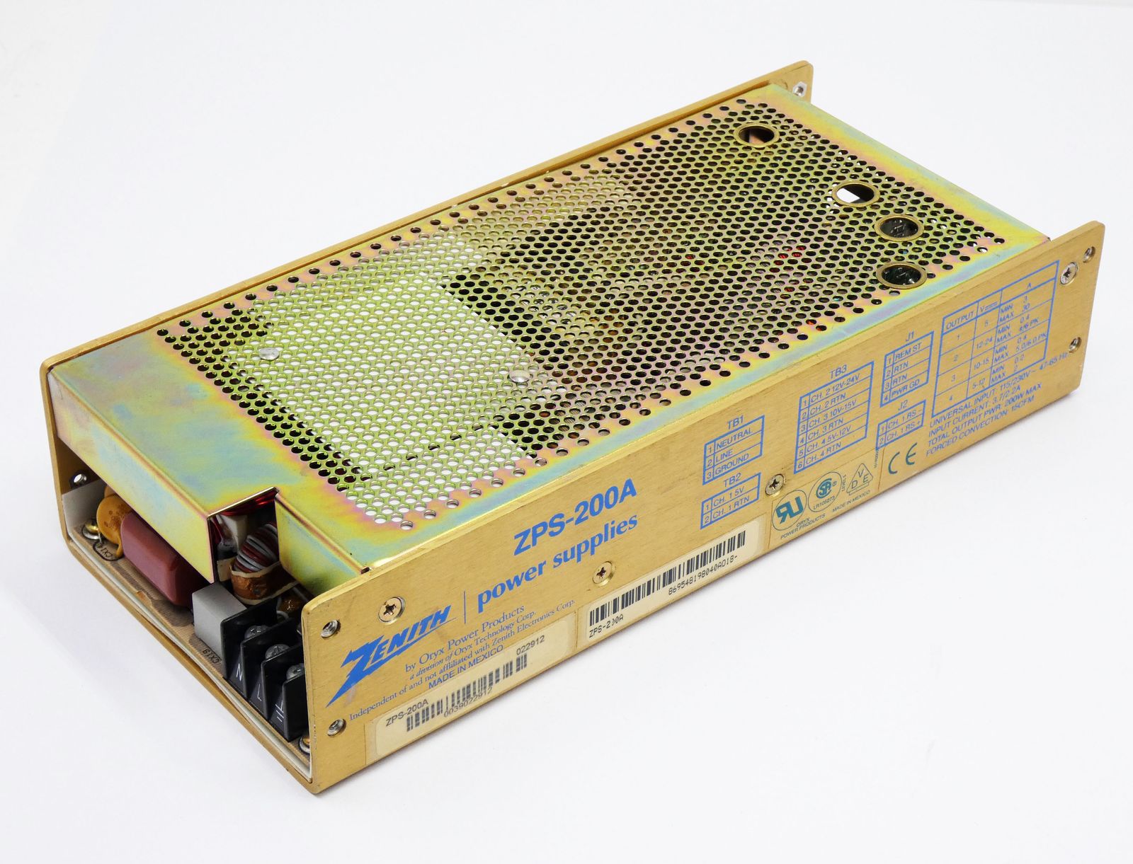 Zenith Oryx ZPS-200A 115/230V 3,7/2,2A 200W Power Supply -used ...