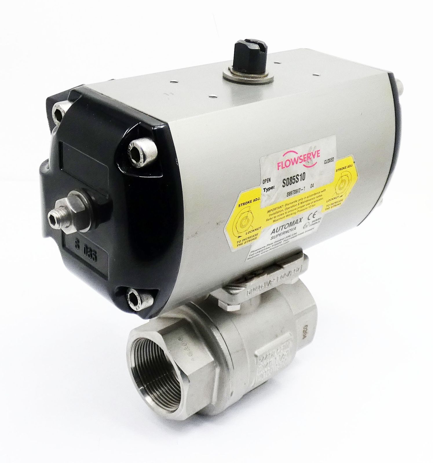 Flowserve Automax Supernova S085S10 + Burkert 00125333 + Kugelhahn ...
