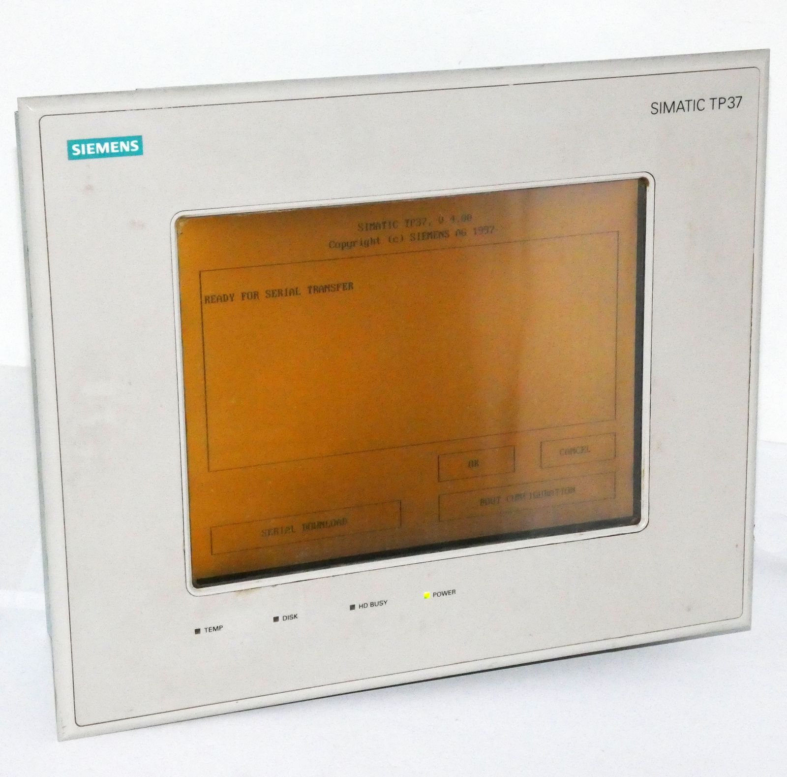 Siemens Simatic TP37 6AV3637-1PL00-0AX0 E: A07 Touch -used/Attn ...