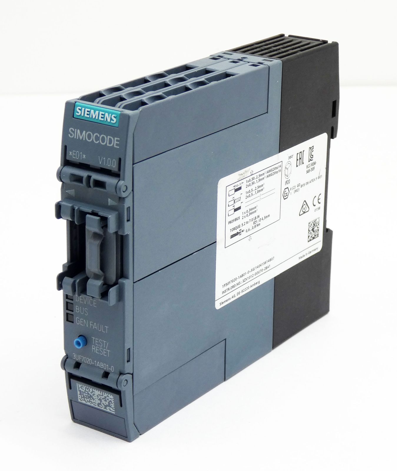 Siemens Simocode Pro S 3UF7020-1AB01-0 E: 01 V1.0.0 -used- | Maaslos ...