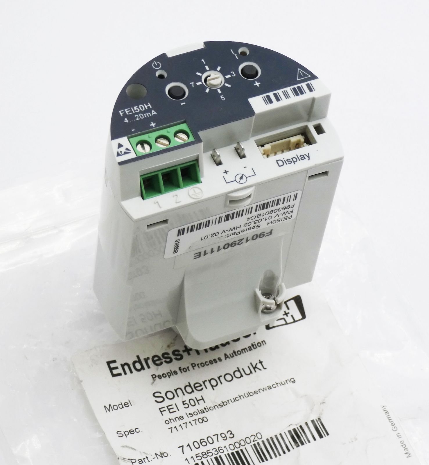 Endress+Hauser FEI 50H 1BC4 FW-V 01.03.02 HW-V 02.01 -unused- | Maaslos ...