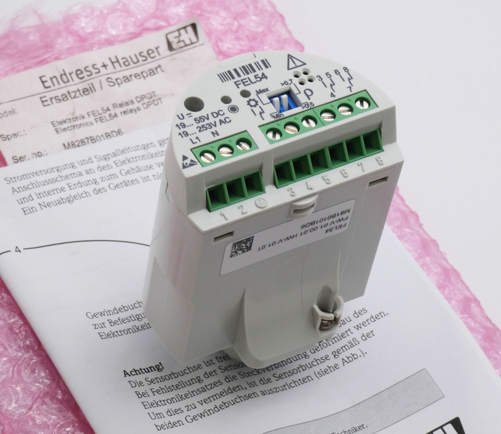 Endress+Hauser FEL54 FW-V 01.00.01 HW-V 01.01 Elektronikeinsatz -unused ...