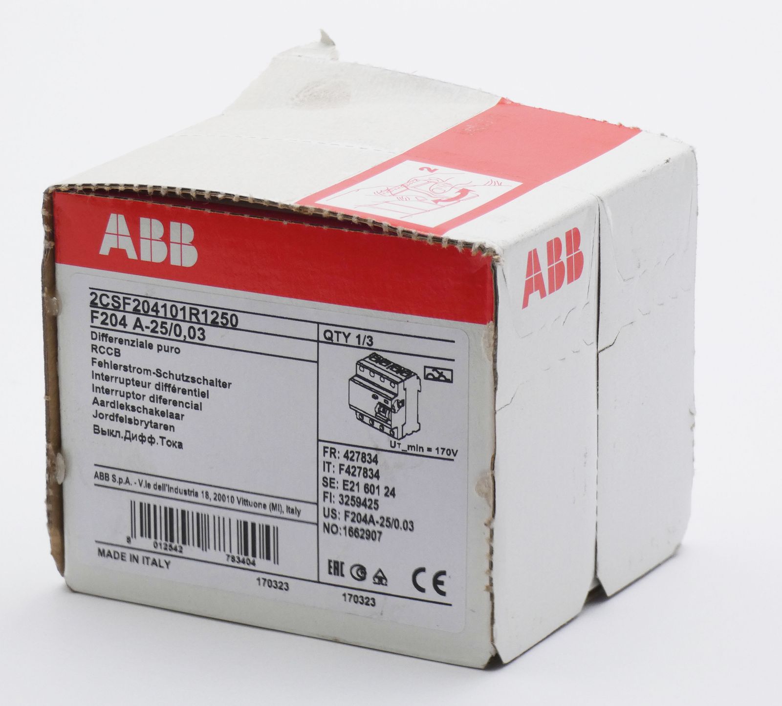 ABB F204 A 2CSF204101R1250 FI-Schutzschalter -unused/OVP | Maaslos-Guenstig.de