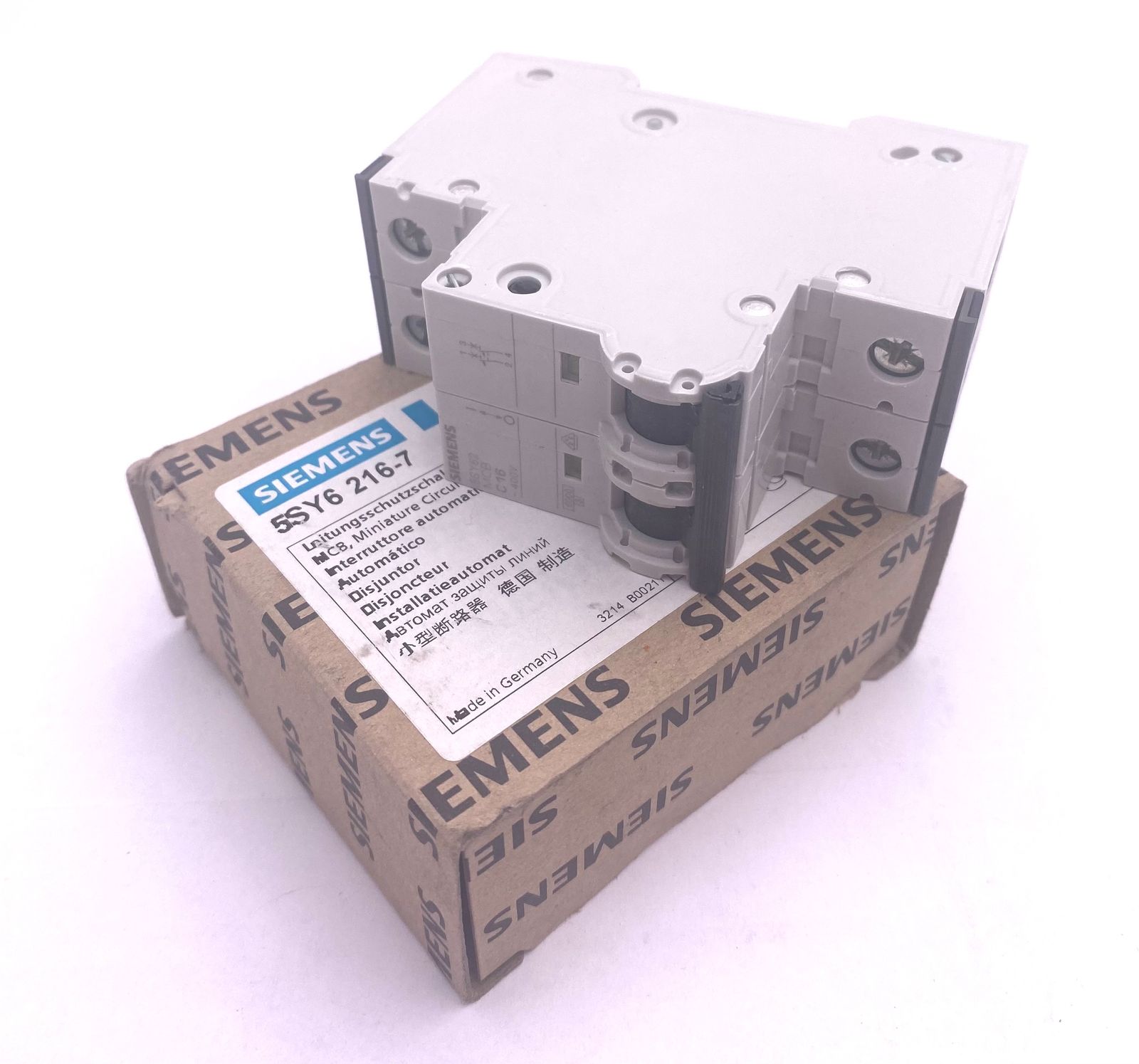 Siemens 5SY6216-7 MCB C16 2-polig Leitungsschutzschalter -unused/OVP- | Maaslos-Guenstig.de
