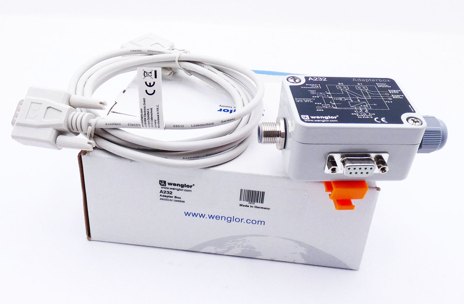 Wenglor A232 Adapter Box -unused/OVP- | Maaslos-Guenstig.de