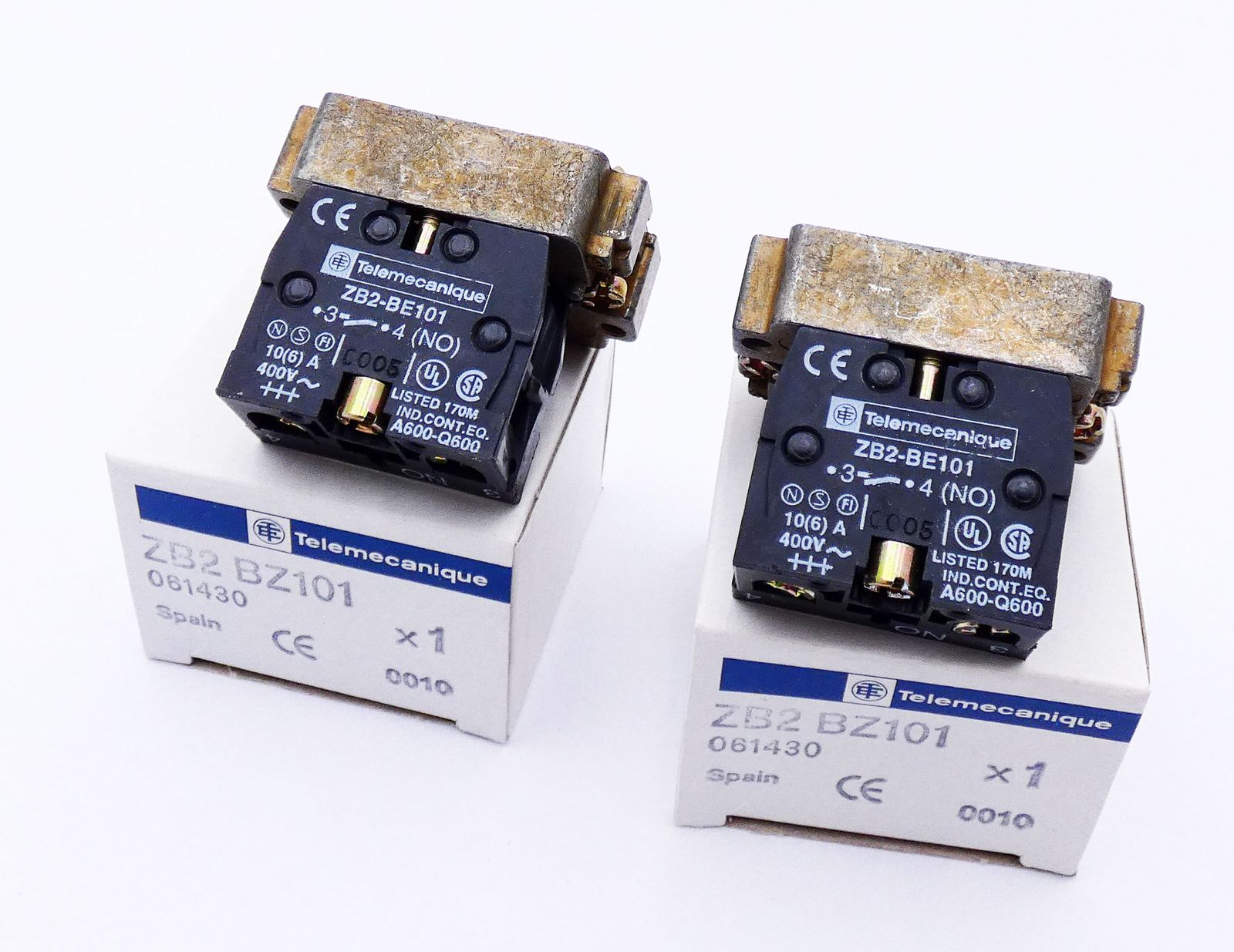 2x Telemecanique ZB2 BZ101 ZB2-BE101 Hilfsschalterblock -unused/OVP- | Maaslos-Guenstig.de