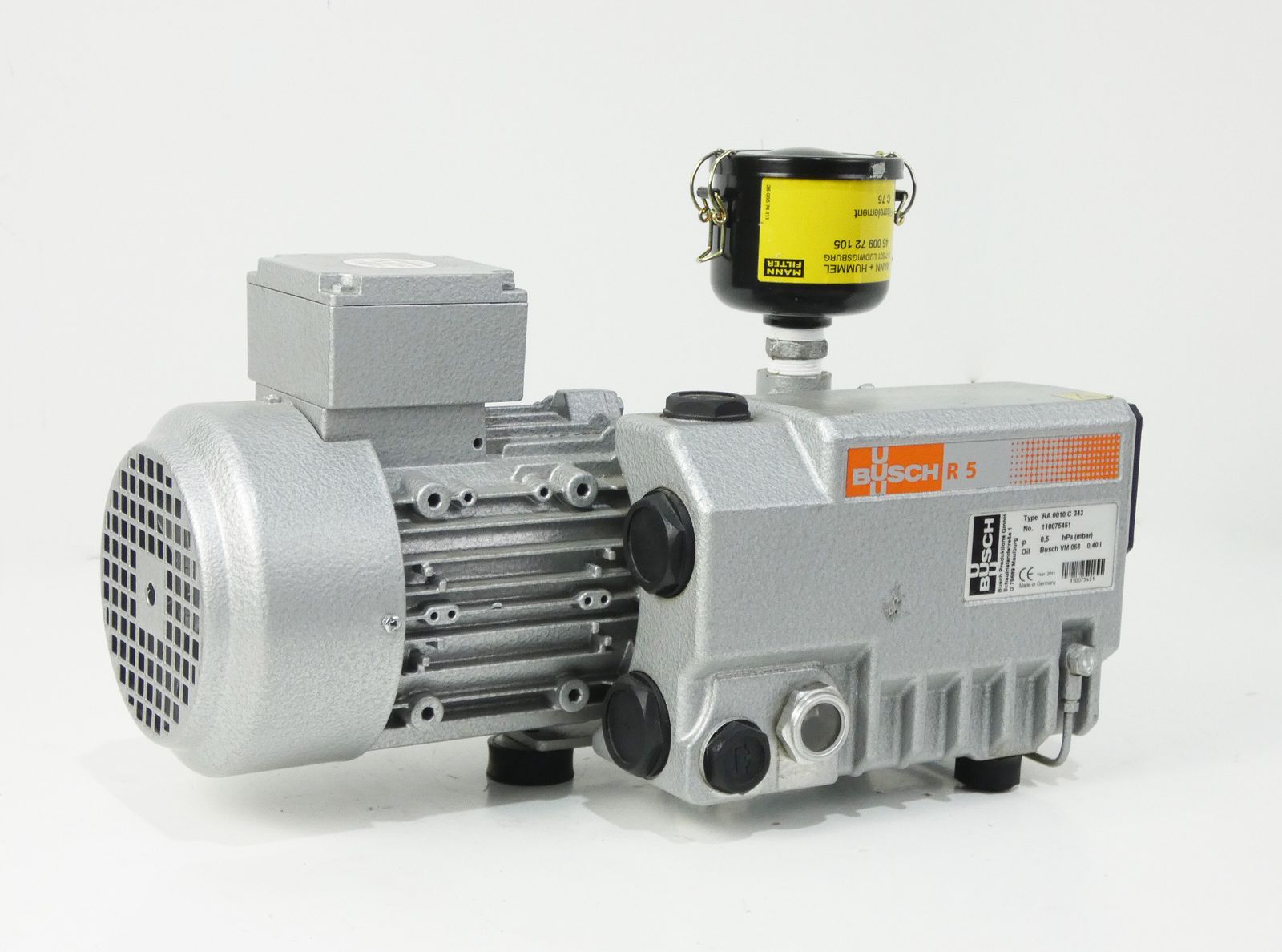 Busch RA 0010 C 343 Drehschieber Vakuumpumpe 0,5kW 1355rpm -used ...