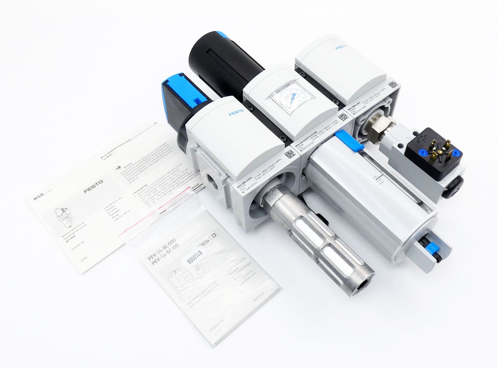 Festo 531030: MS6-EM1-3/8-S + MS6-LFR-3/8-D7-E-U-V-AS + MS6-FRM-3/8-Y ...
