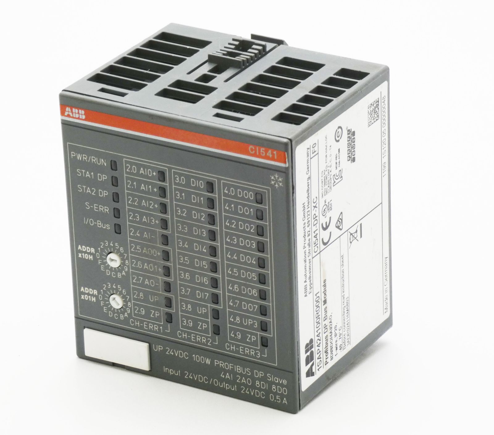 ABB CI541 CI541-DP-XC 1SAP424100R0001 E: F0 Profibus DP Bus Module ...