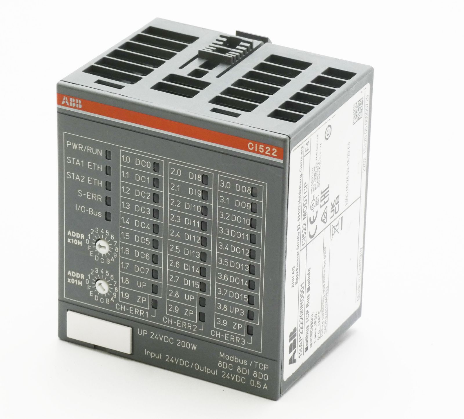 ABB CI522 CI522-MODTCP 1SAP222200R0001 E: F4 Modbus TCP Bus Module -unused- | Maaslos-Guenstig.de