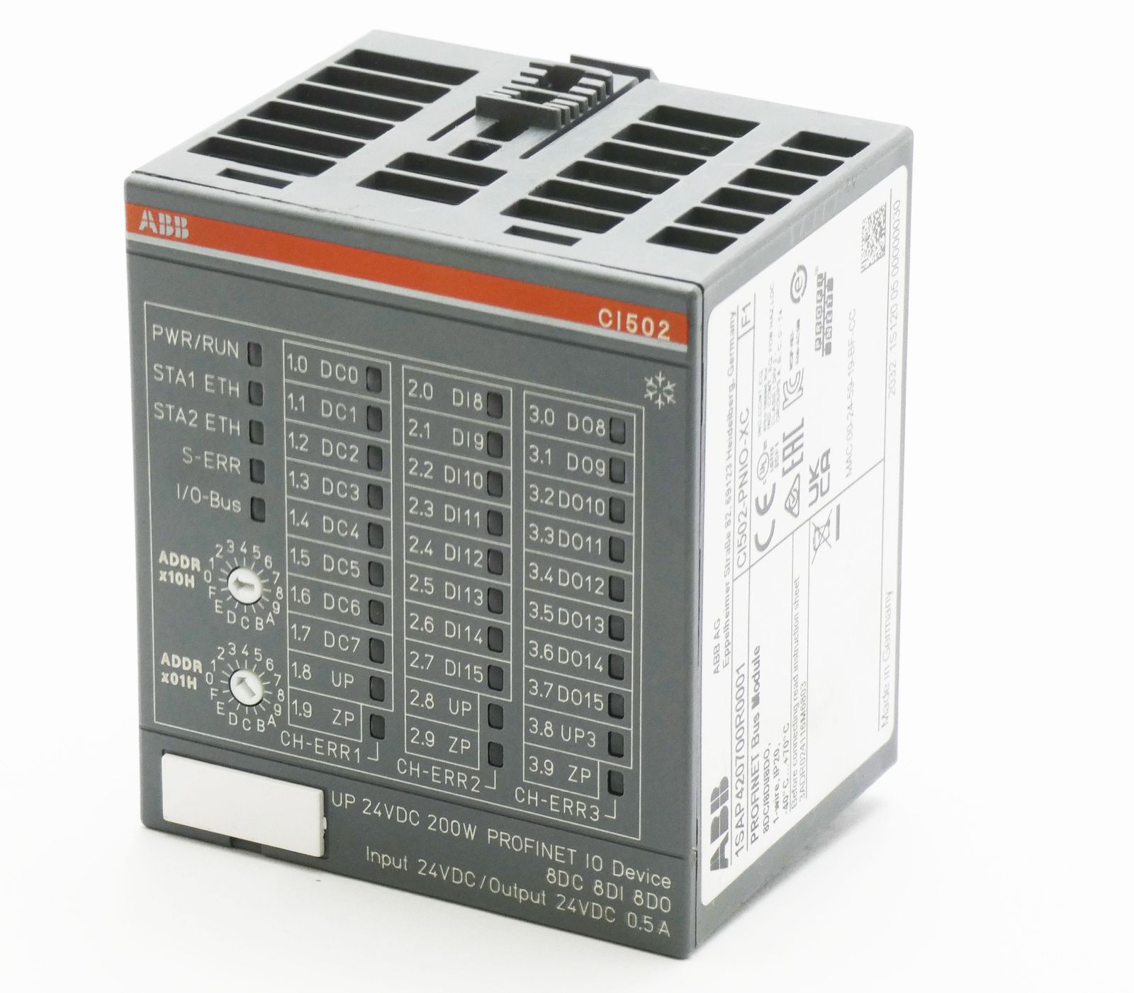 ABB CI502 CI502-PNIO-XC 1SAP420700R0001 E: F1 PROFINET Bus Module -unused- | Maaslos-Guenstig.de