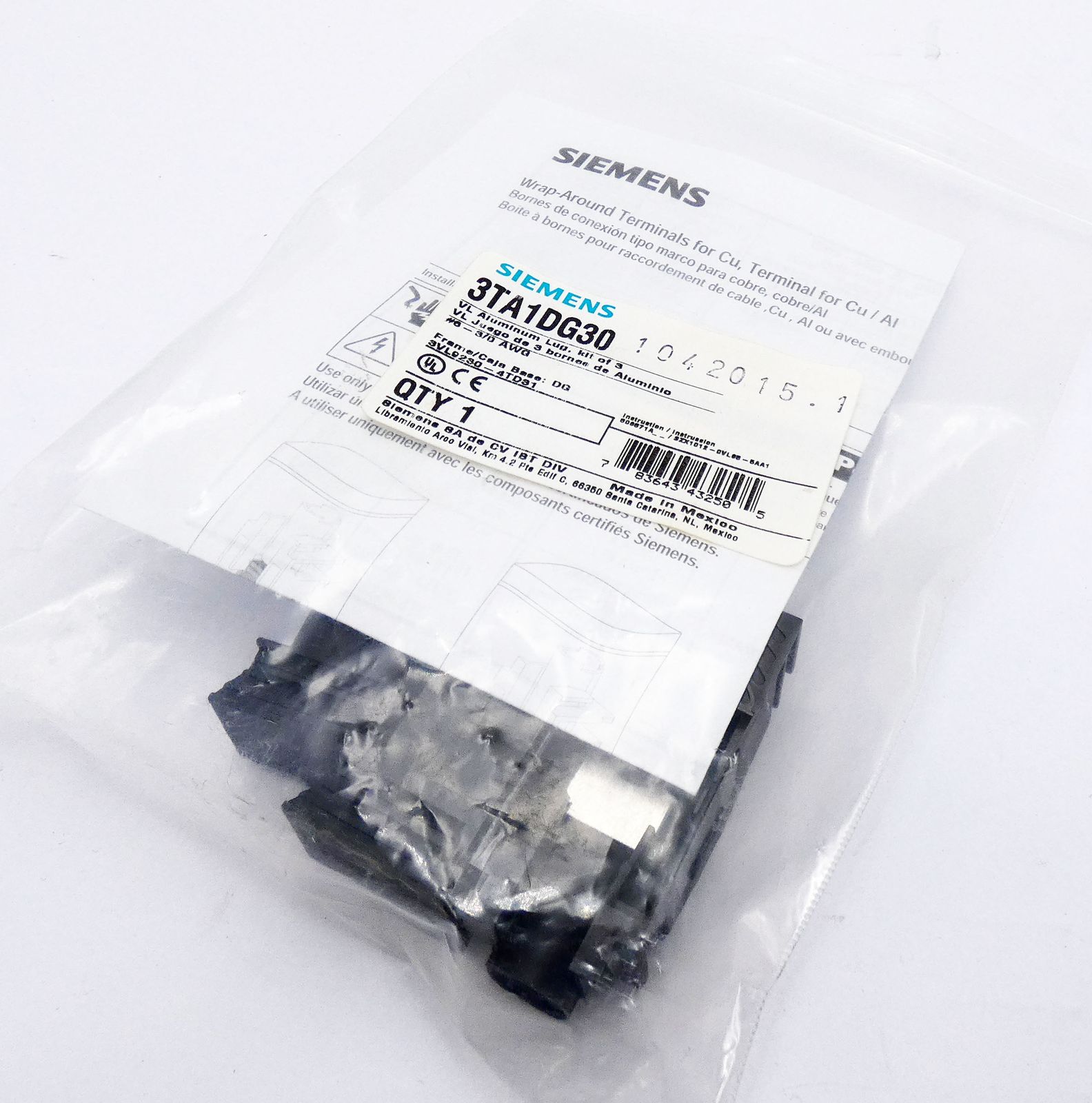 Siemens 3TA1DG30 VL Aluminium Lug -unused- | Maaslos-Guenstig.de