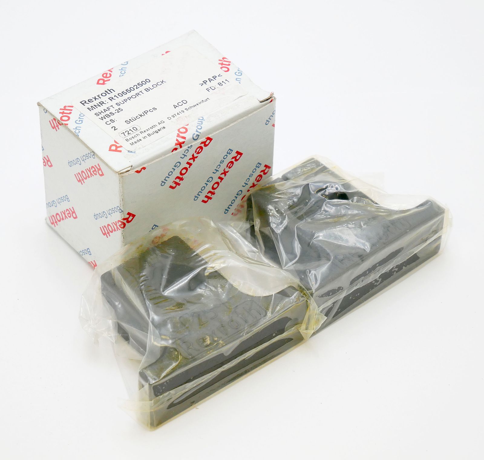 2x Rexroth WBS-25 R105502500 Wellenbock Shaft Support Block -unused/OVP ...