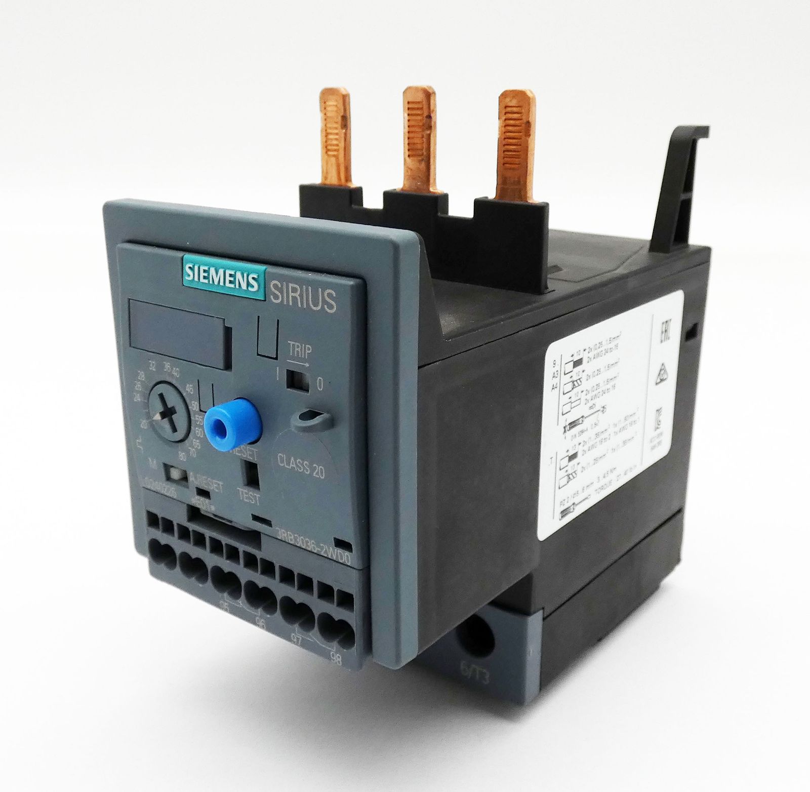 Siemens Sirius 3RB3036-2WD0 3RB3 036-2WD0 E:01 Überlastrelais -unused ...