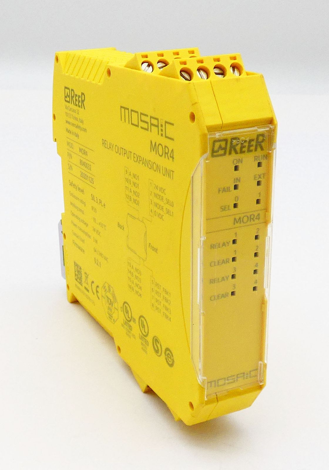 ReeR Mosaic MOR4 8040032 24VDC 3W 6A 240VAC Relay Output Expansion Unit -used- | Maaslos-Guenstig.de