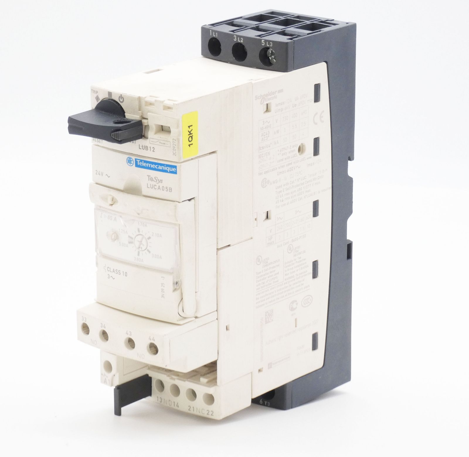 Schneider Electric Telemecanique LUB12 + LUCA05B + LUFN20 Motorstarter ...