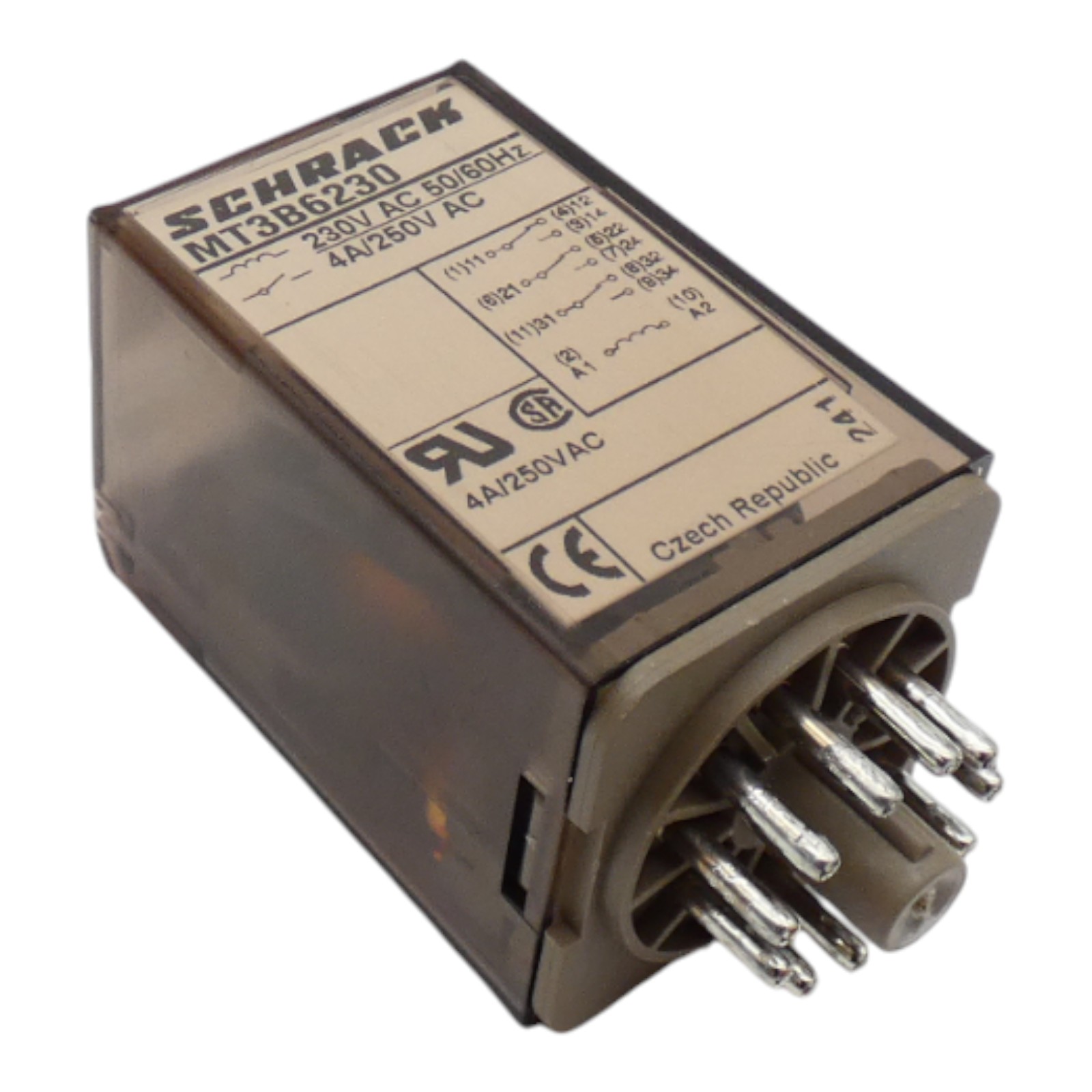 Schrack multimode MT3B6230 230V AC 50/60 Hz 4A/250V AC Relais -unused ...