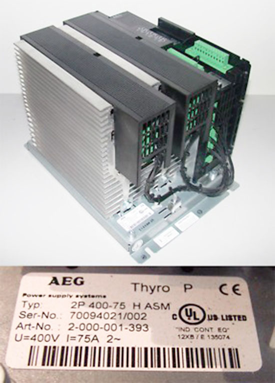 AEG THYRO-P 2P 400-75 H ASM 2P40075HASM Power supply systeme -used ...