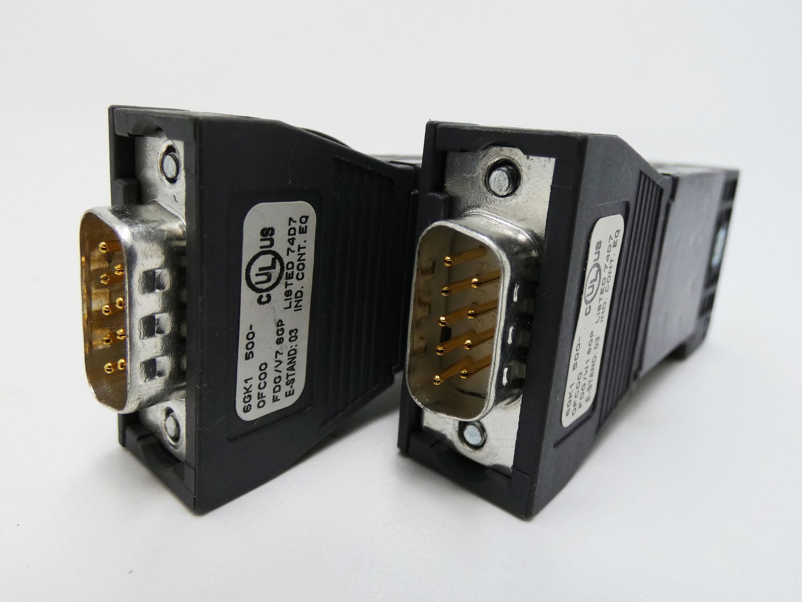 2x Siemens 6GK1500-0FC00 E: 01 Profibus Stecker / Profibus connector ...