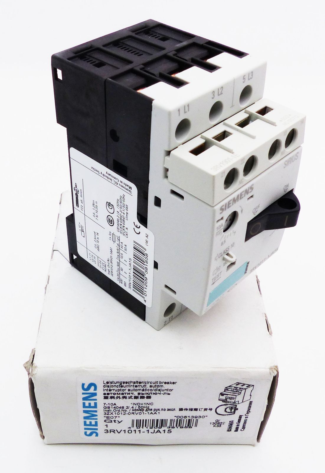 Siemens 3RV1011-1GA10 Motor Starter Protector Screw Connection 3RV101 ...