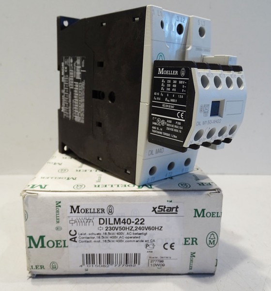 Moeller DILM40-22 Leistungsschütz 18.5kW/400V AC -unused/OVP- | Maaslos ...
