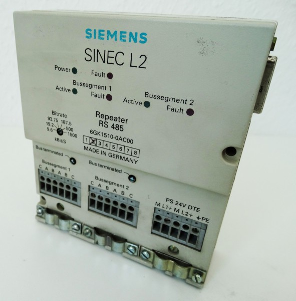 Siemens SINEC L2 RS 485 Repeater 6GK1510-0AC00 E-Stand: 02 -used ...