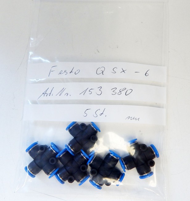 5x Festo QSX-6 Art.Nr.:153380 X-Verbinder 6 mm -unused- | Maaslos ...