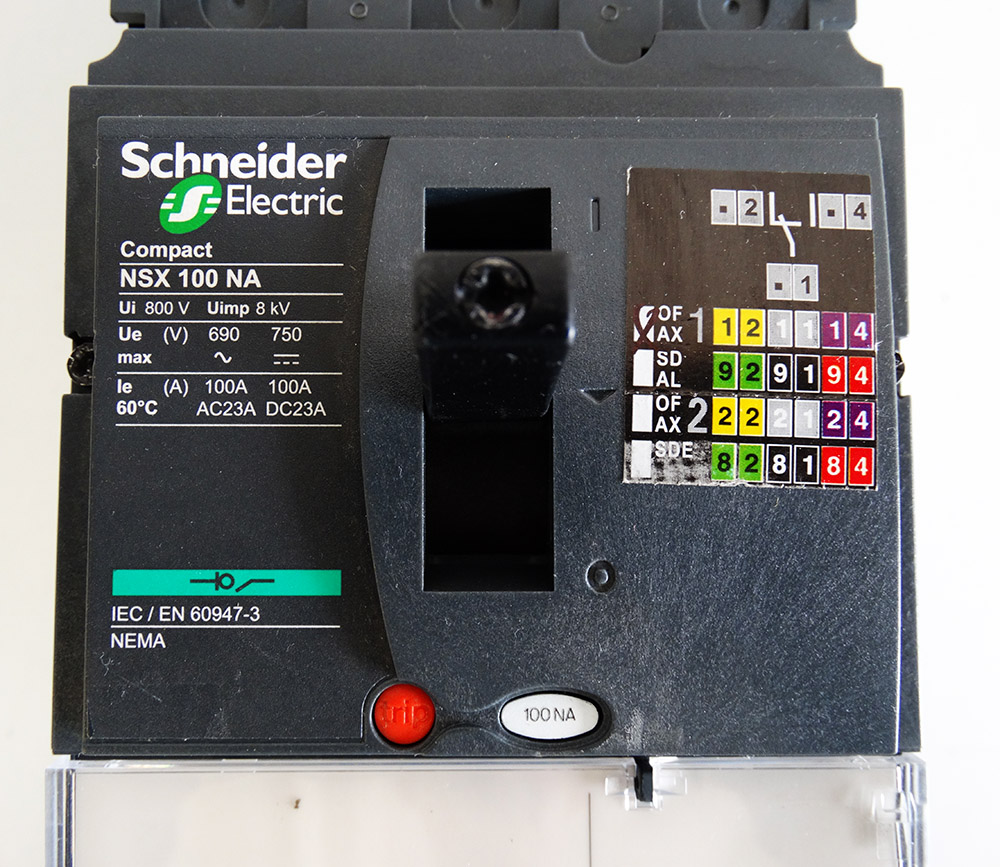 Schneider Electric NSX100 NA NSX100NA NSX 100-160-250 F/N/H/NA 100A -used-
