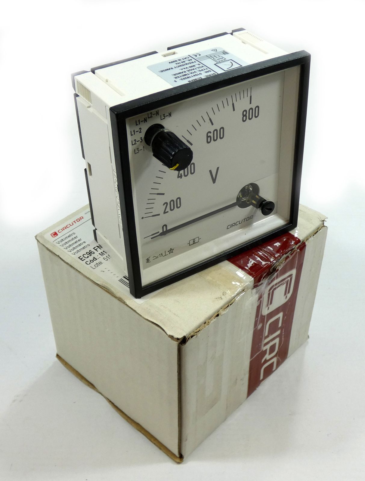 Circutor EC96 FN III+N 800V 0 - 800VAC Einbaumessgerät -unused/OVP ...