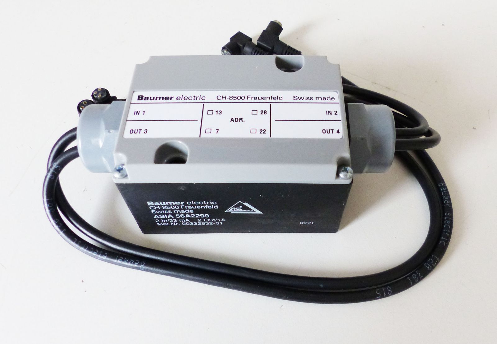 Baumer Electric ASIA 56A2299 AS-i Anwendermodule 2x input / 2x output ...