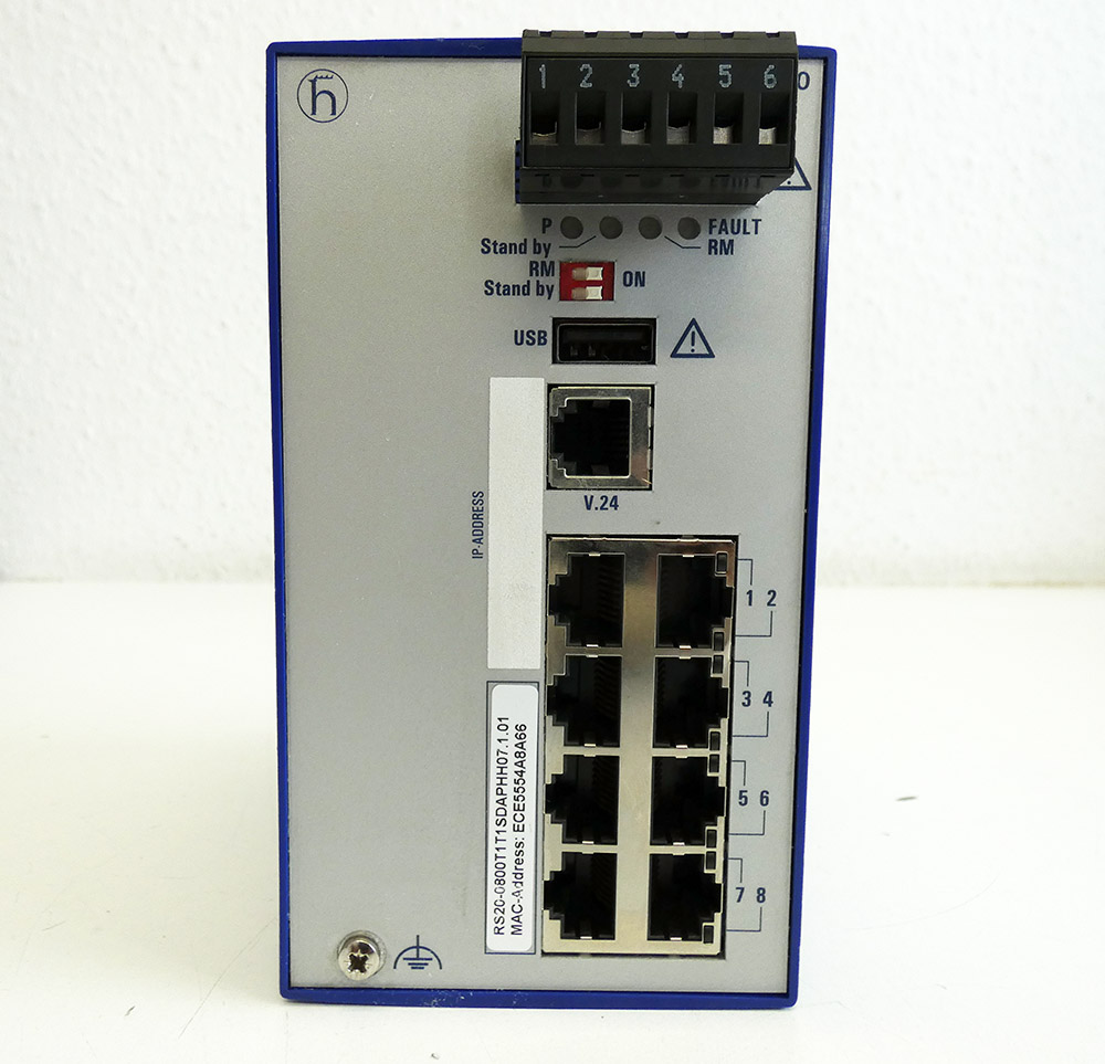 Hirschmann RS20 RS20-0800T1T1SDAPHH07.1.01 Rail Switch -used-