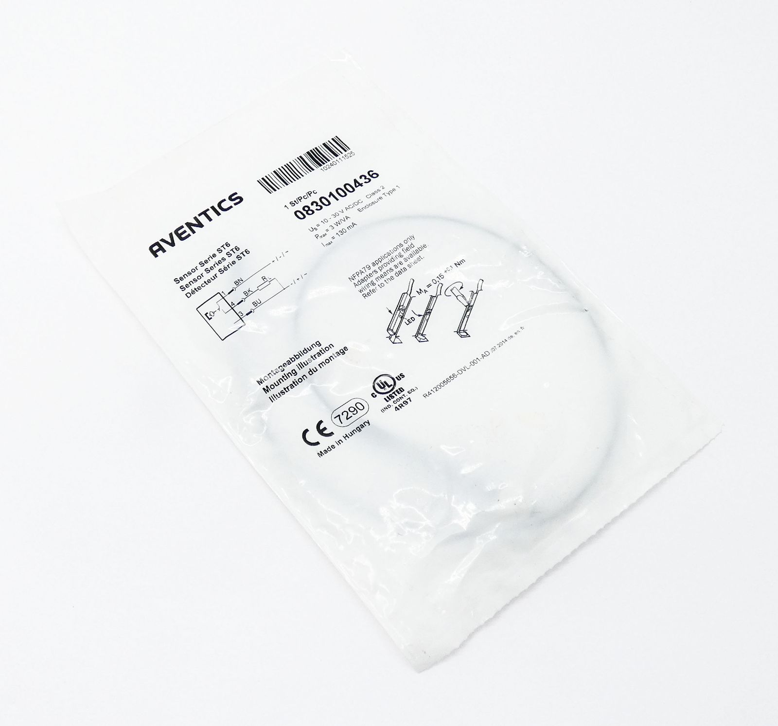 Aventics 0830100436 Sensor Serie ST6 10-30VAC/DC -unused/OVP- | Maaslos ...