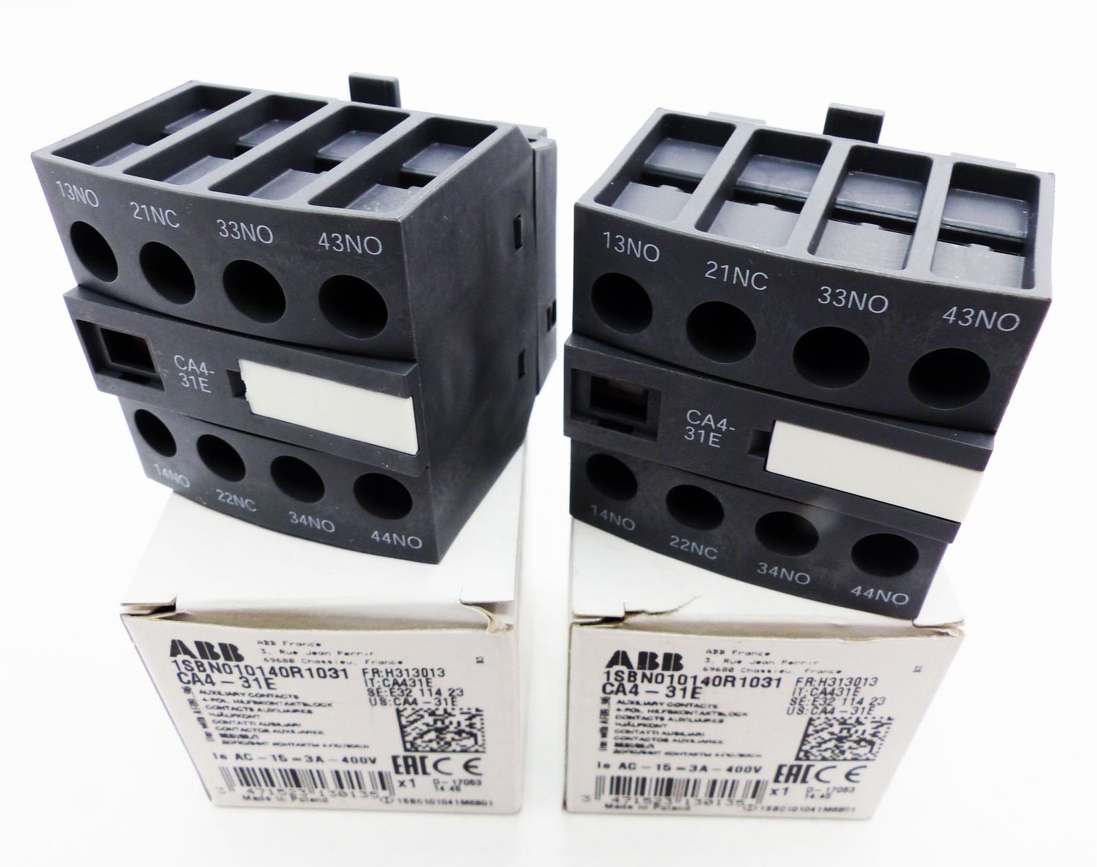 2x ABB CA4-31E 1SBN010140R1031 Hilfsschalterblock Hilfsschütze -unused/OVP- | Maaslos-Guenstig.de